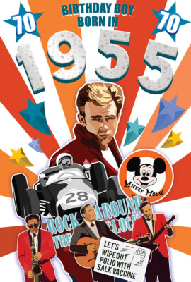 70th Male Birthday Card 70 In 2025 1955 Year You Were Born | eBay