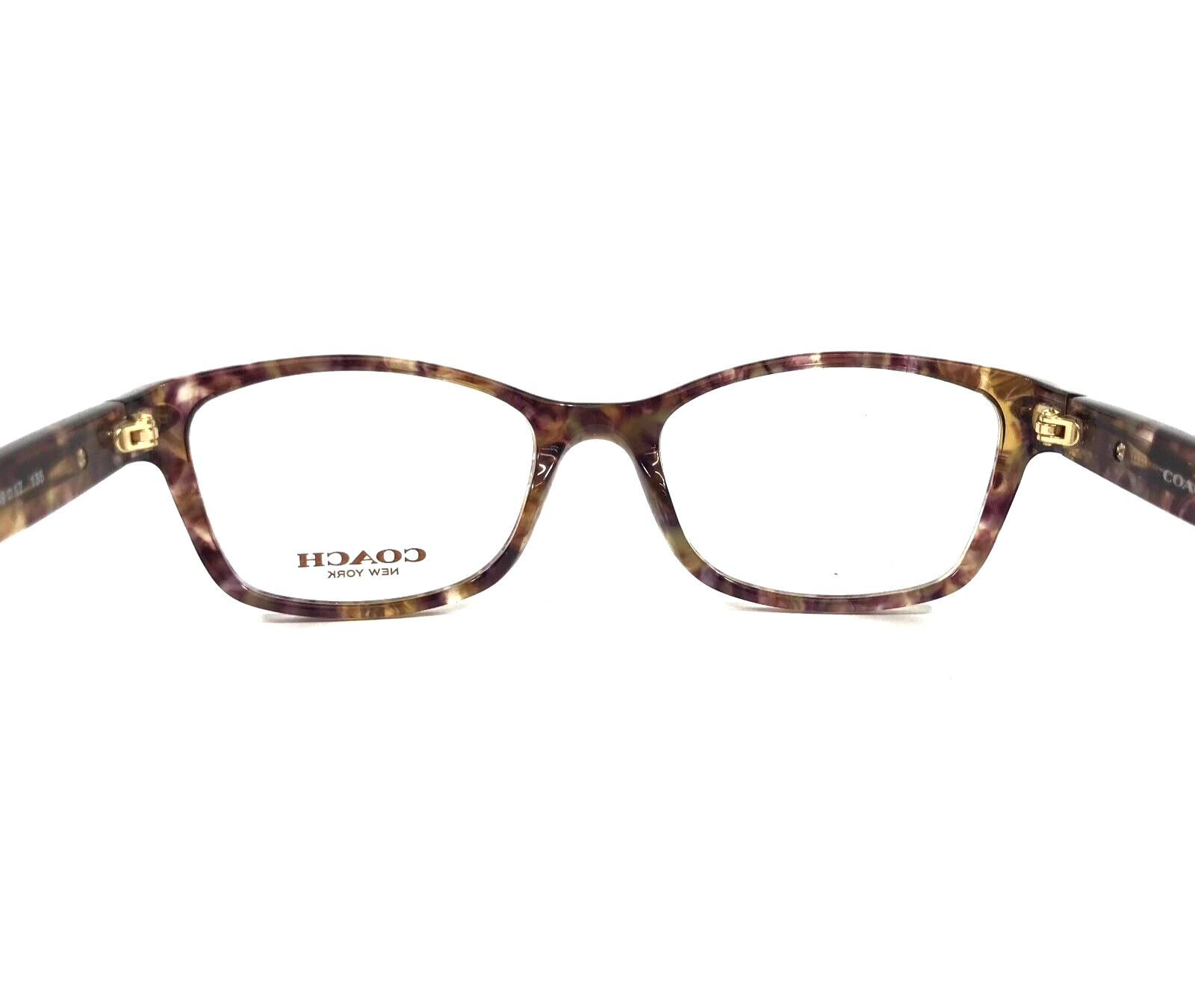 Coach Eyeglasses Frames HC6065 5287 Confetti Light Brown Gold Full Rim ...