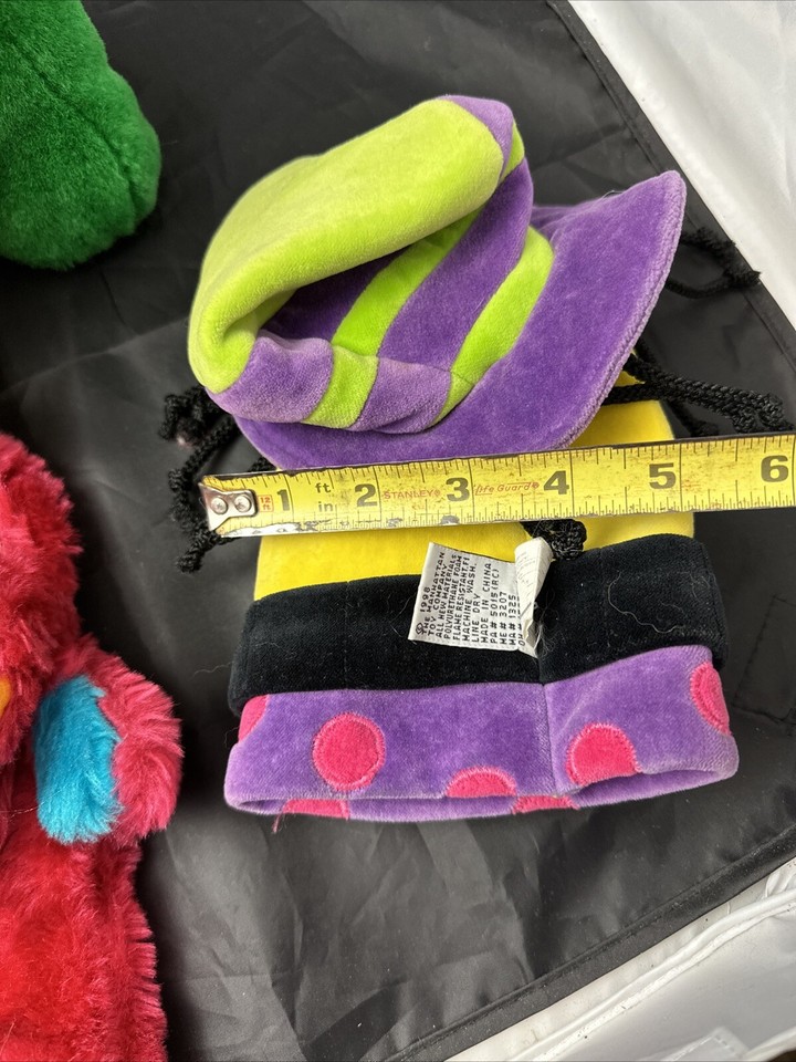 Lot Hand Puppets Colorful Crow Funkadelic Bird Rare Dinos Spark Vintage ...