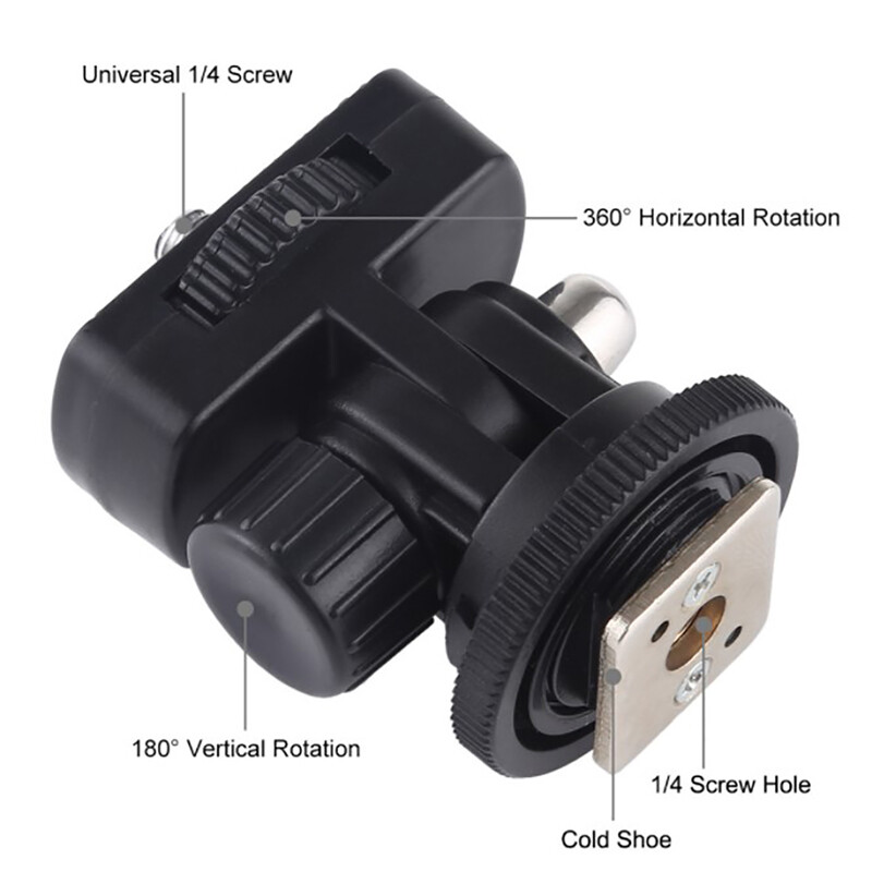 1/4 Inch Screw Thread Cold Shoe Tripod Mount Adapter Camera Mount ...