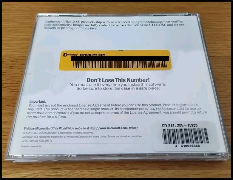 Microsoft Office 2000 Standard Upgrade (SR-1) - Genuine Disc - Includes ...
