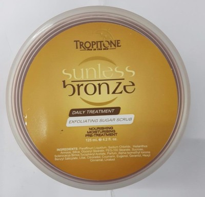 Tropitone Sunless Bronze Exfoliating Sugar Scrub - Pre Tan Treatment ...