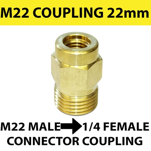 M22 male Screw Thread 22mm to 1/4 female Screw Coupling connector ...