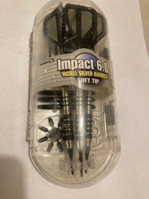 HALEX IMPACT 6.0 Darts Nickel Silver Barrels Soft tip 15 Grams Set of 3 ...