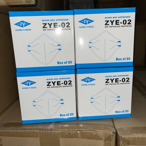 4 Boxes ZYE-02 N95 Particulate Respirator Face Mask 20 Pack NIOSH ...