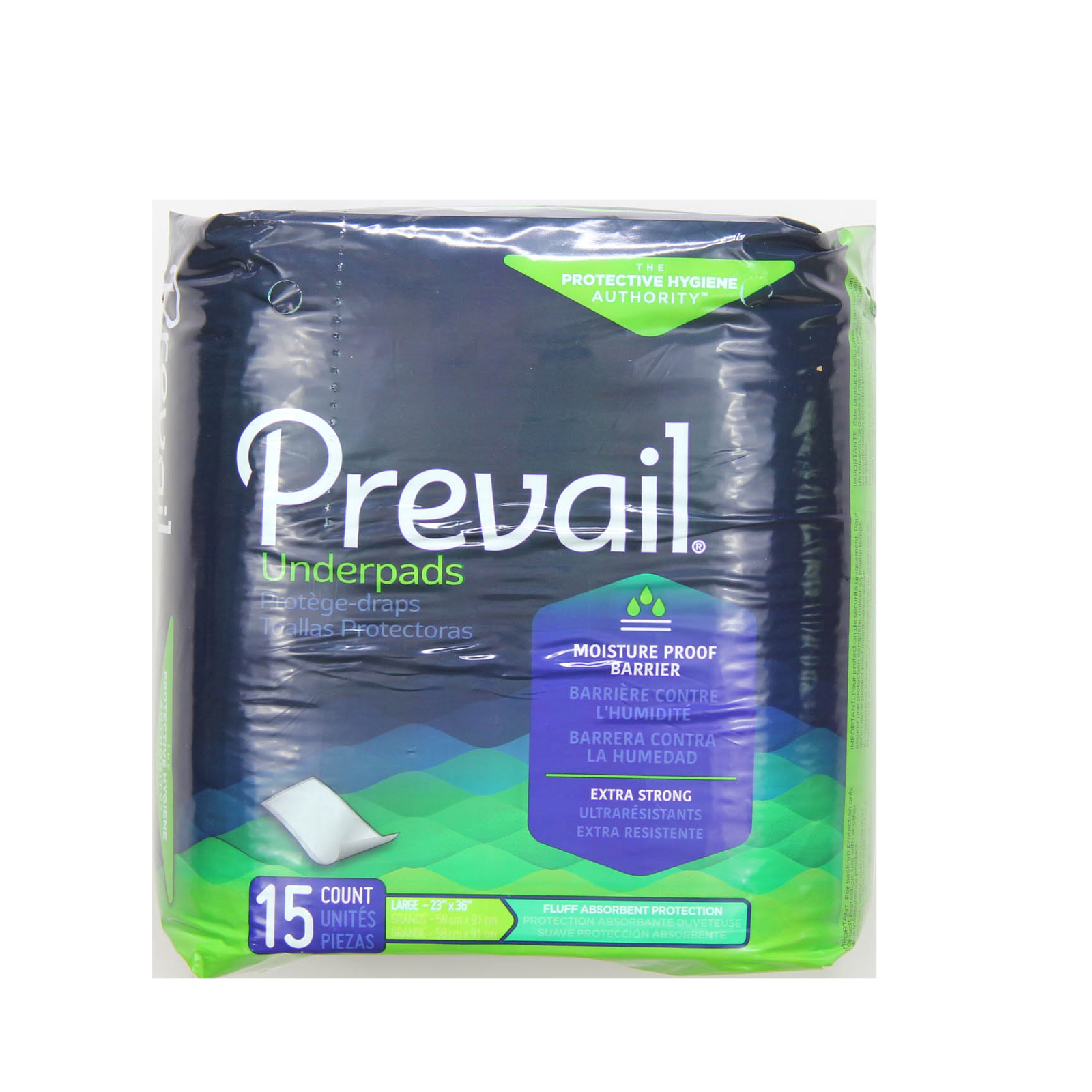 15 Count Large 23x36 White Prevail Underpant Moisture Proof Barrier ...