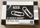 ACCO Paper Clips Standard One (1) Box of 100 - 72380 - NOS - Vintage | eBay