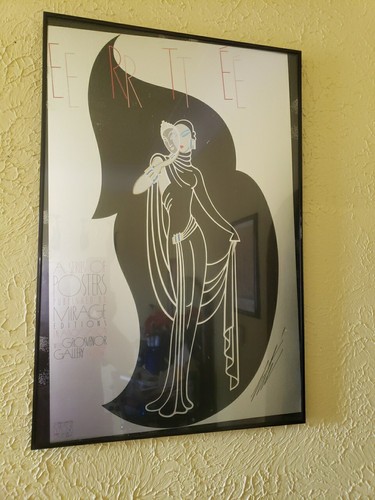 Erte "Crystal Mask" - 1978 on silver foil Mirage Editions signed Litho ...