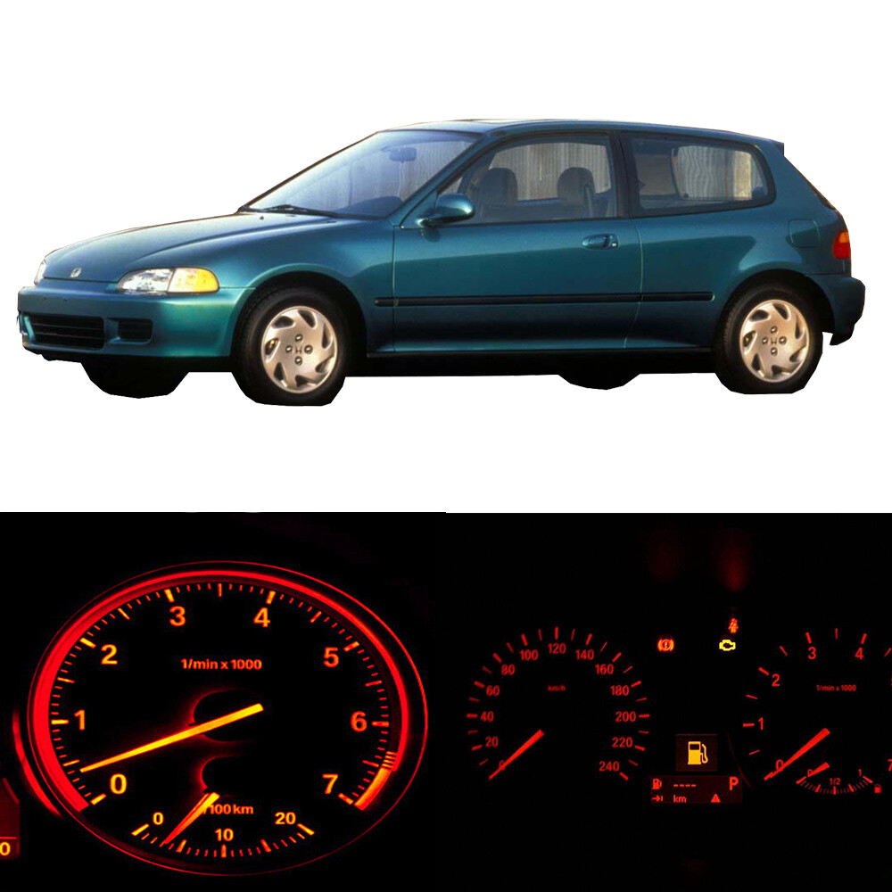 Neo LED Red Instrument Panel Cluster +Climate Control Bulb LED Fits ...