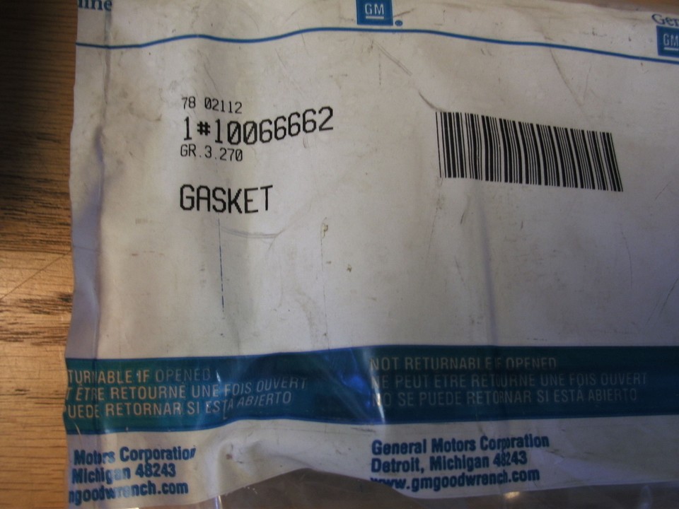 NEW GM INTAKE MANIFOLD GASKET OEM 10066662 BARB8407 DS1338 B2 | eBay