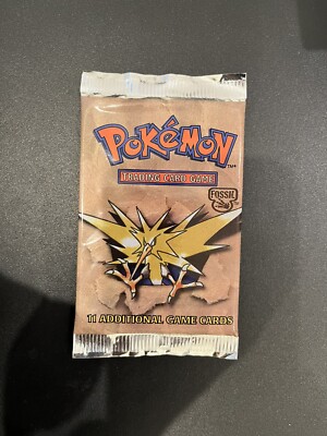 New Sealed Red Logo Australian Fossil Booster Pack - Zapdos Booster ...