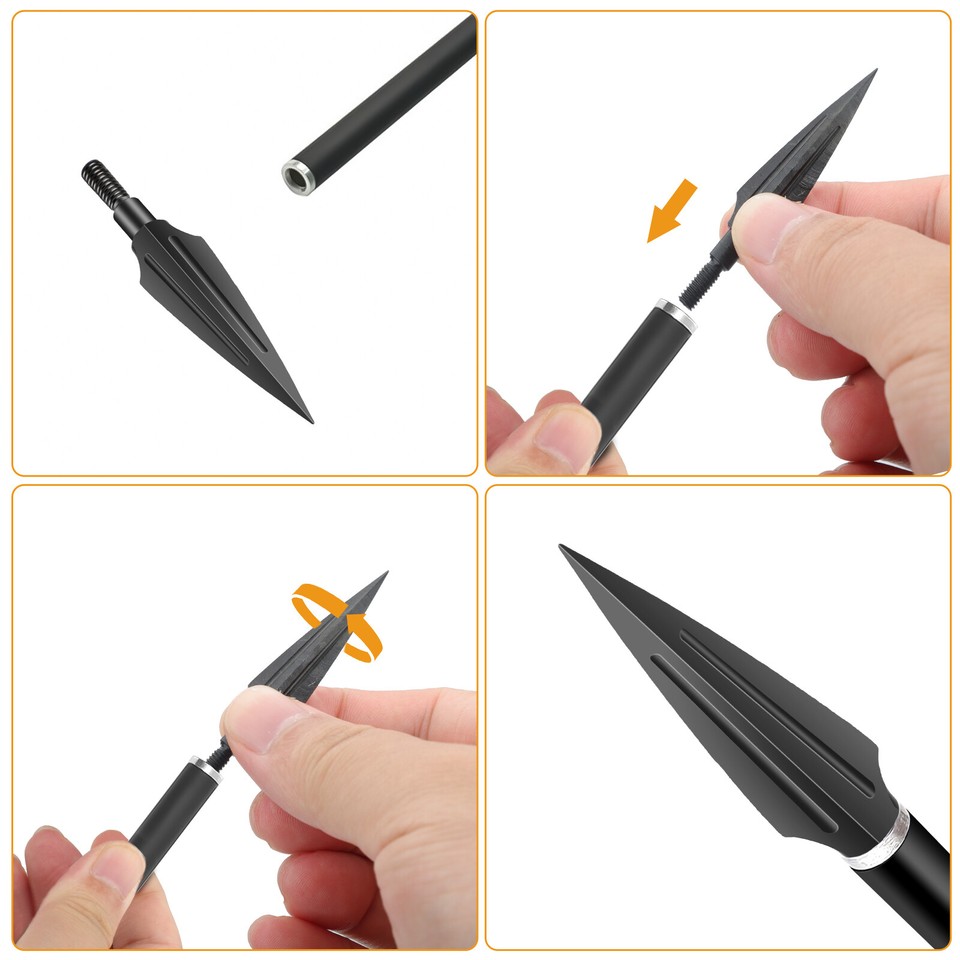 12 pcs Classical Tradition Broadheads, 125 Grain Hunting Compound Bow ...