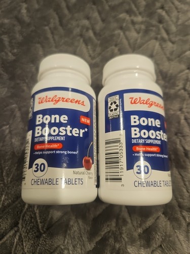 (2) Bone Booster Cherry Chewable Tablet by Walgreens 04/26 SEALED NEW ...