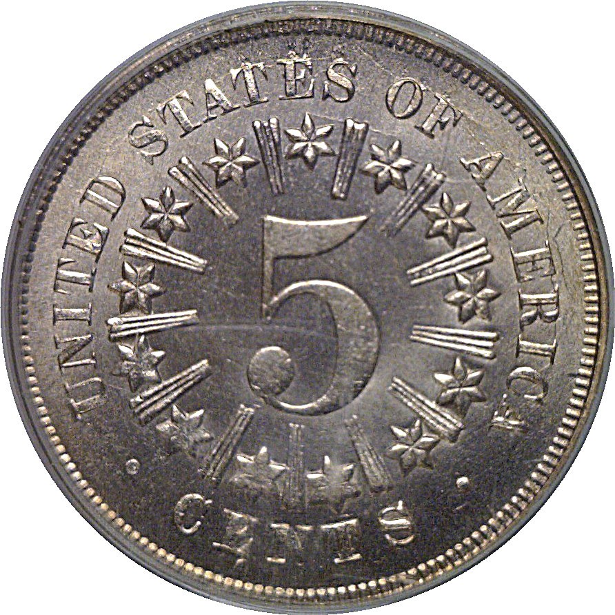 1867 Rays Shield Nickel PCGS MS-65 | eBay