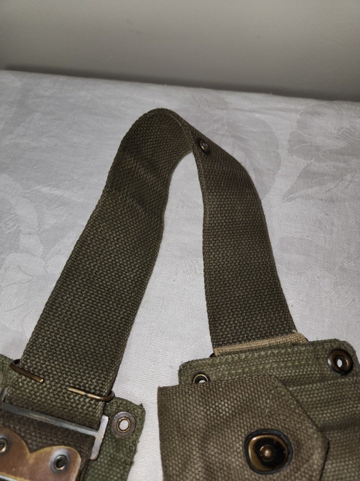 Vintage WWII U.S. Army USMC M1923 M1 Garand Cartridge Ammo Web Belt ...