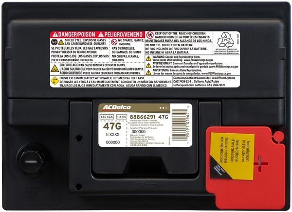 BRAND NEW Vehicle Battery-42 Month Warranty High Reserve ACDelco 47G ...