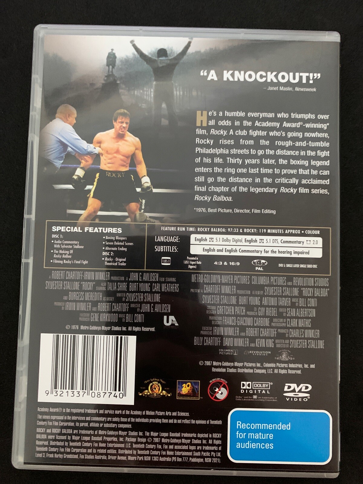 Rocky / Rocky Balboa (DVD, 2007, 2-Disc Set) Sylvester Stallone. Region ...