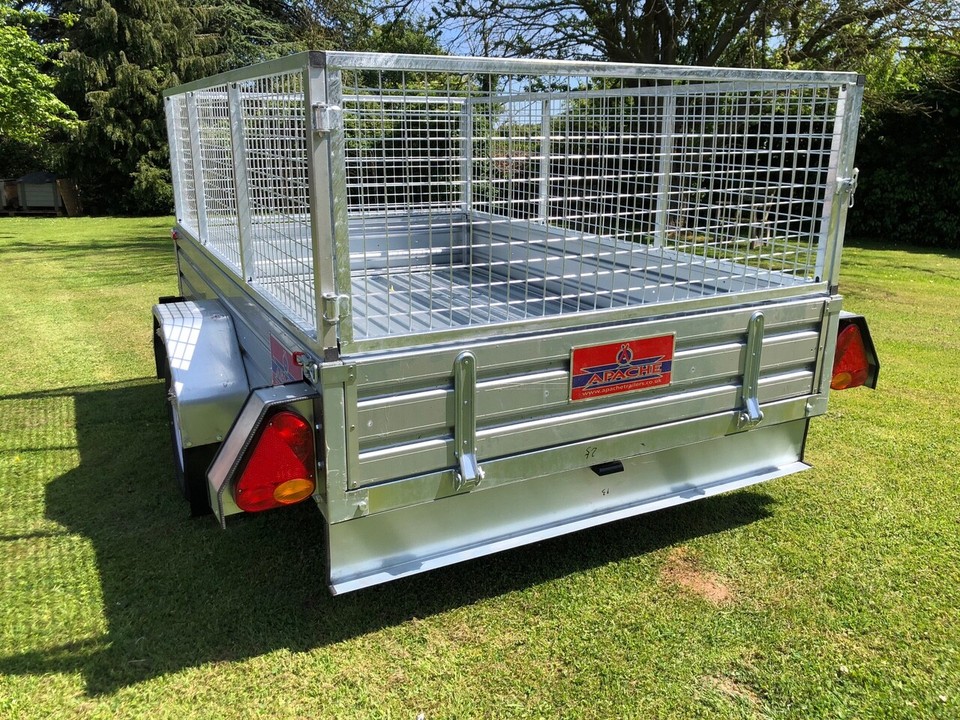 New 8ft x 4ft Trailer Apache Caged Trailer Galvanised Heavy Duty UK ...