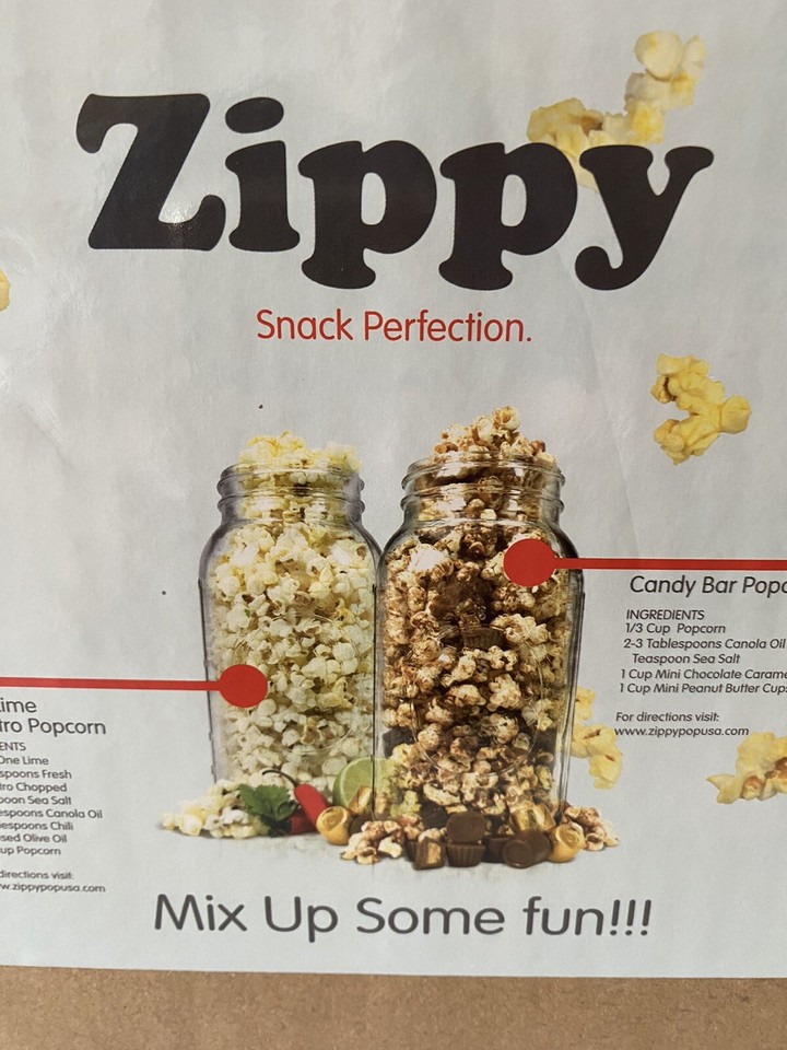 Zippy Pop Stainless Steel Stovetop Popcorn Popper 5.5 Qt Snack Maker ...