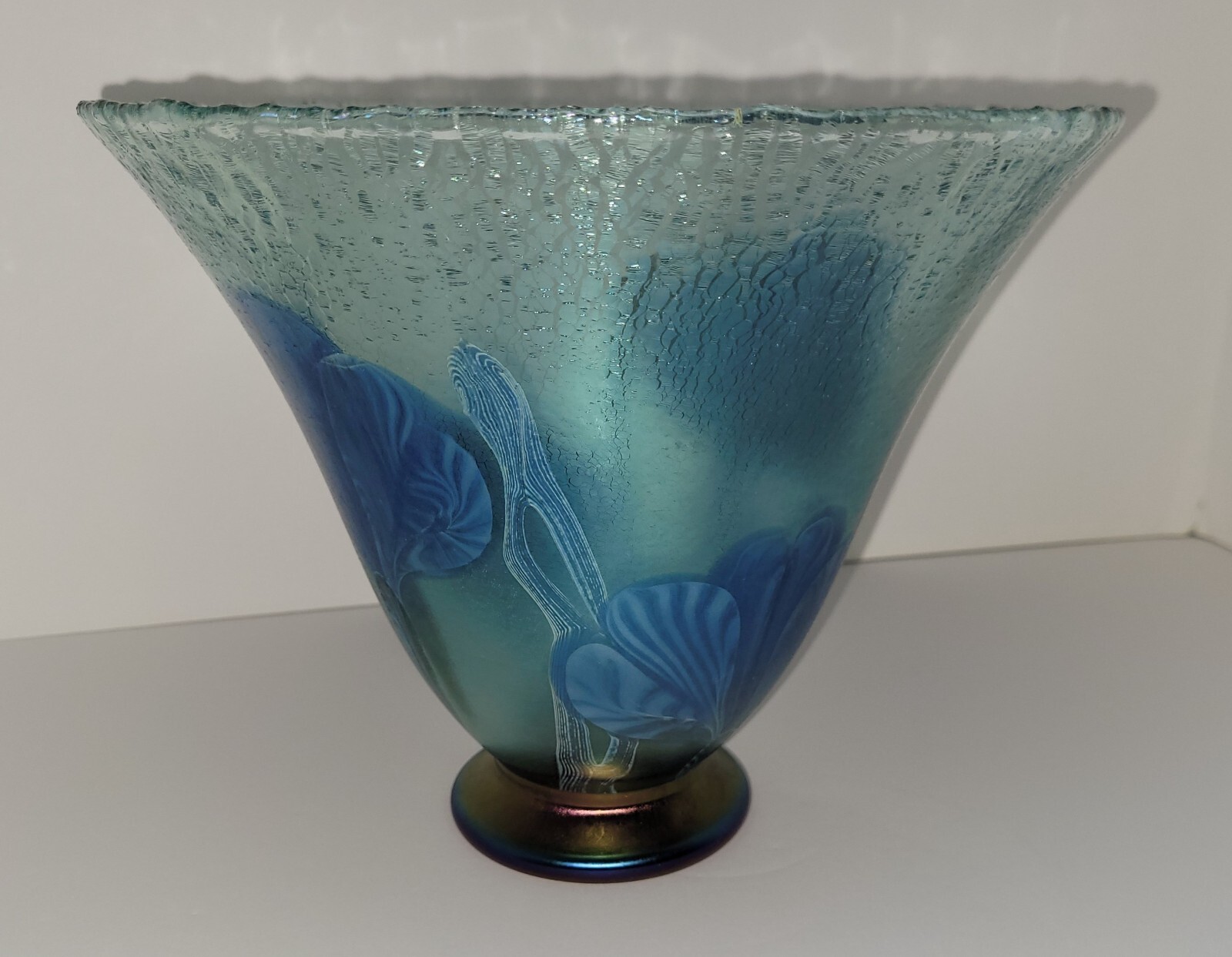 Vintage Signed Richard Satava Iridescent Art Glass Vase 1522 | eBay