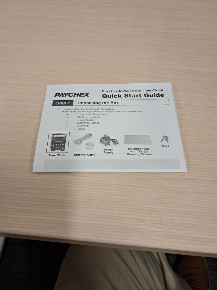 Paychex Iris Timeclock: Quality Time Clock System "Great Condition in ...