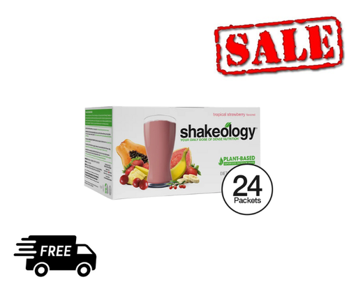 Shakeology Tropical Strawberry Plant-Based Vegan 24 Single-Serve ...