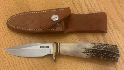 VINTAGE RANDALL STAG #8-4 KNIFE W/ ROUGH BACK SHEATH BT 2 | eBay