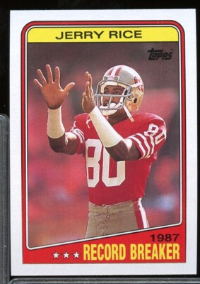 1988 Topps Football #6 Jerry Rice Record Breaker | eBay