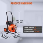 Drain Cleaner Machine Electric Drain Auger 100 FT x 1/2 In Auto Feed | eBay