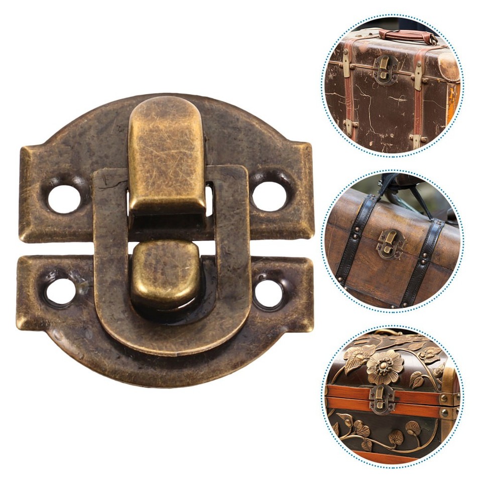 40 Pcs Antique Bronze Small Box Latches Hardware For Wood Chest Jewelry ...