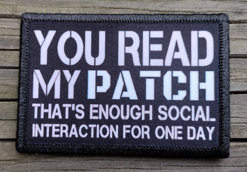 You Read My Patch Morale Patch Hook and Loop Funny Army Custom Tactical 2A Gear | eBay