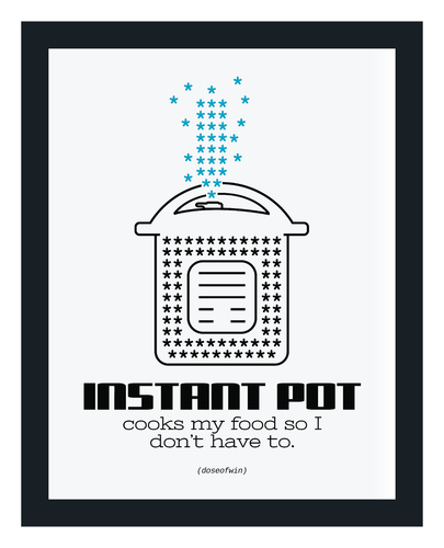 Kitchen Instant pot funny wall portrait word art illustration sketch ...