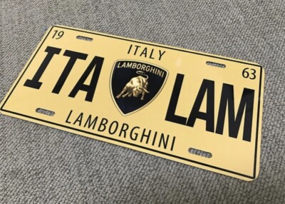 Racing Italian Lamborghini Reproduction License Plate | eBay