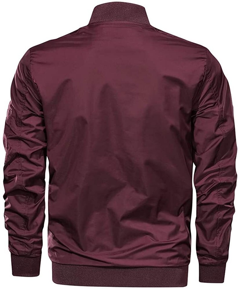 Men's Casual Baseball Jacket Spring Fall Lightweight Bomber Coat Pilot ...