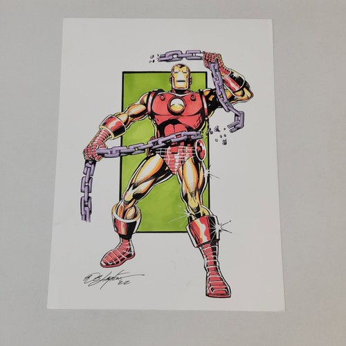 Iron Man Breaking Chain Original Artwork by Bob Layton - 9"x12" | eBay