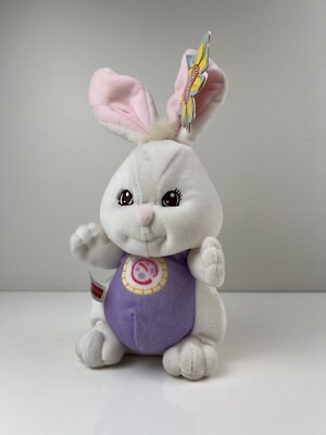 Vintage ‘98 Fisher Price 71288 White Bunny Stuffed Rattle Lovey Plush ...