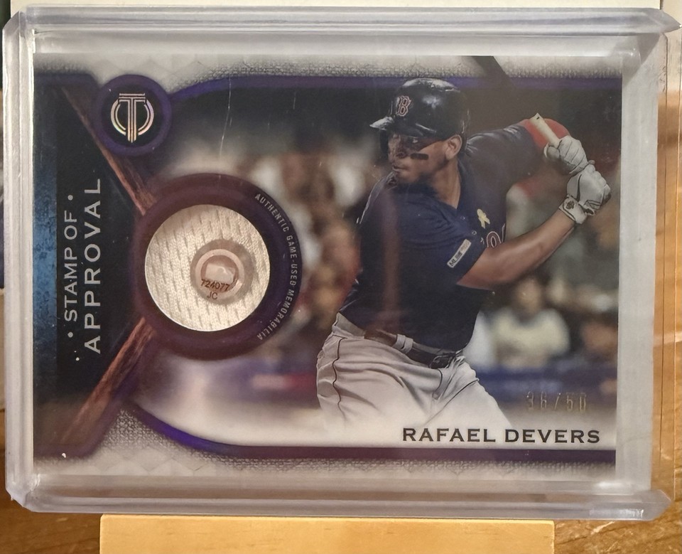 2021 Topps Tribute Rafael Devers Stamp Of Approval Relic Card /50 | eBay