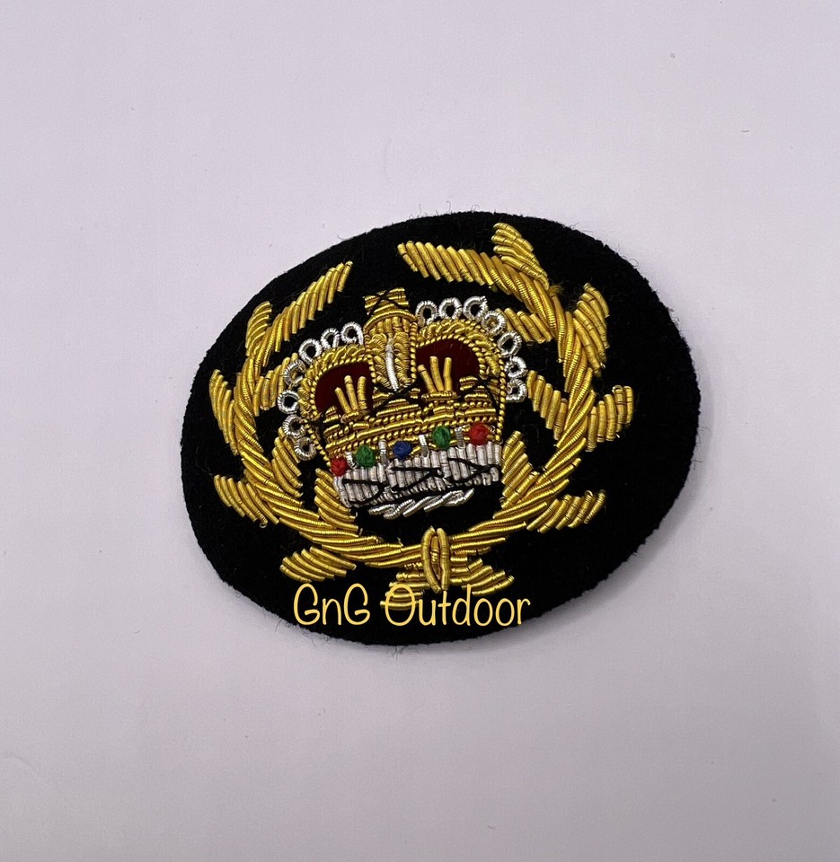 WO2 Crown And Wreath Mess Dress Badge wo2 Hand Embroidered Gold Crown ...