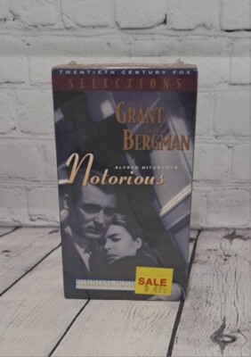 "Notorious" Cary Grant, Ingrid Bergman - Alfred Hitchcock VHS Tape New ...