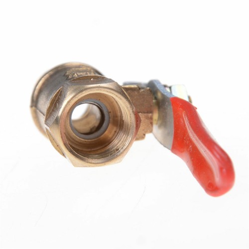 1/4" 12mm BSP Red Lever Ball Valve Female To Female Full Flow Long ...