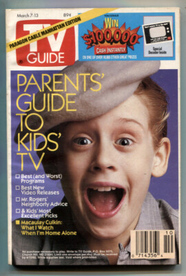 MAG: TV Guide March 7 1992- Macaulay Culkin - Paragon Cable Manhattan ...