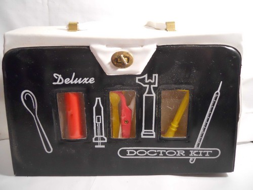 Vintage HASBRO DELUXE DOCTOR KIT Child's Toy 1960s 10" x 6" x 4" | eBay