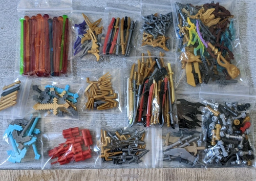 ~ Lego Ninjago/Minecraft Weapons Sai Katana Sword Shuriken Accessories ...