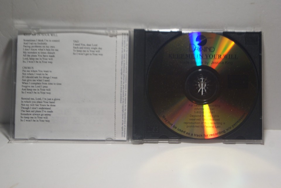 Daywind Soundtracks CD Keep Me In Your Will High & Low Keys Christian ...