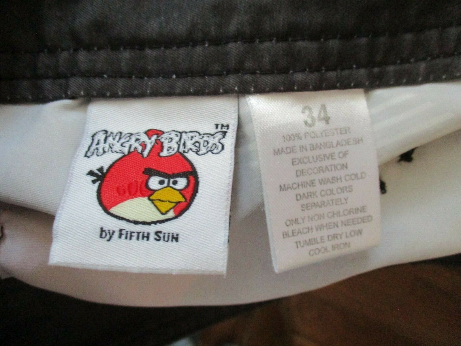 ANGRY BIRDS BLACK & RED SWIM TRUCKS BOARD SHORTS - SI… - Gem