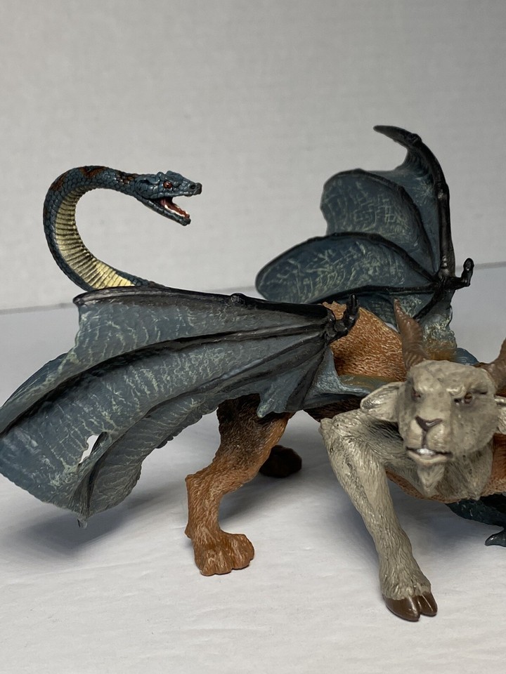 Safari Ltd. Chimera 3 Headed Dragon Lion Goat /Snake Tail Toy Action ...