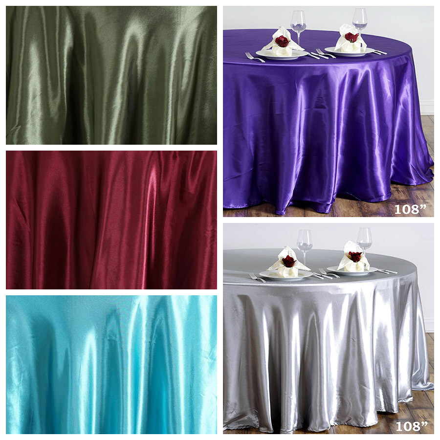 Satin Table Linen Wholesale Closeout Hotel Conference Solid Color