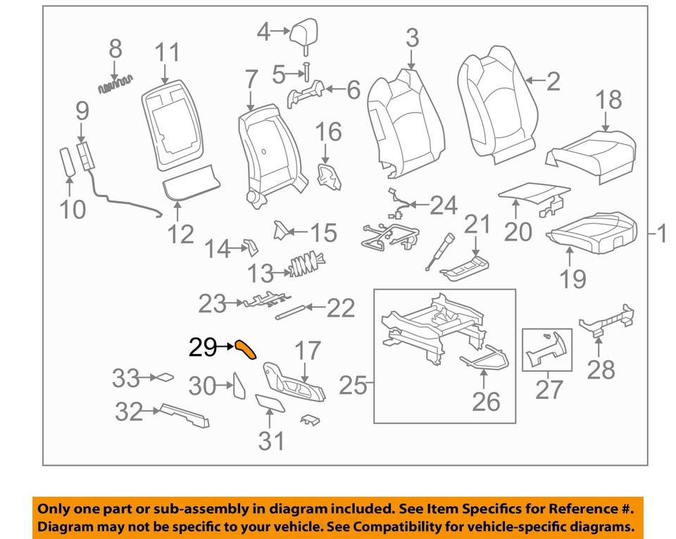 2009-2017 TRAVERSE ACADIA ENCLAVE BLACK PASSENGER SEAT RECLINE HANDLE ...