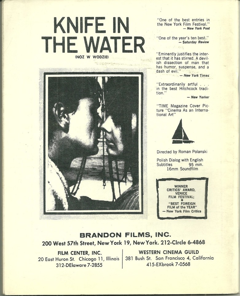 RARE Back Issue - FILM QUARTERLY Magazine - Winter 1964 Petra Krause ...