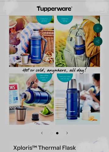 Tupperware Set of 2 UNITS XpIoris Insulated Thermal Flask 1.2L New ...